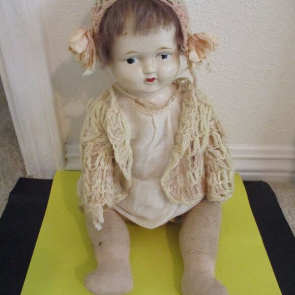 Unbranded | Other | Vtg Antique 3s Composition Baby Doll Rare Fragile ...